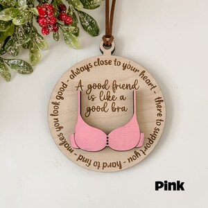 Best Friend Bra Wood Ornament, Funny Friend Christmas Ornament ...