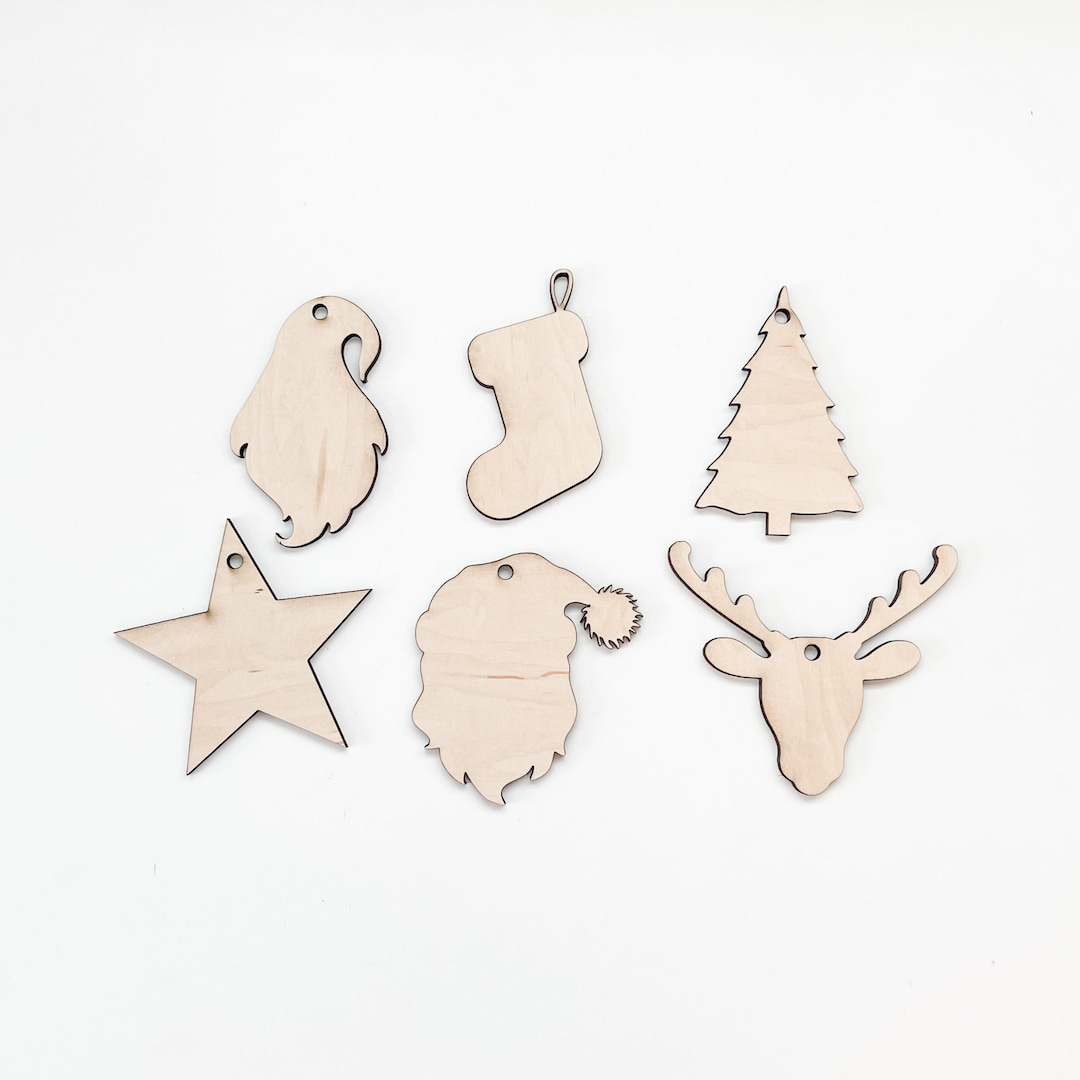 Wood Ornament Blanks for Christmas, Small Business Supply Unfinished ...