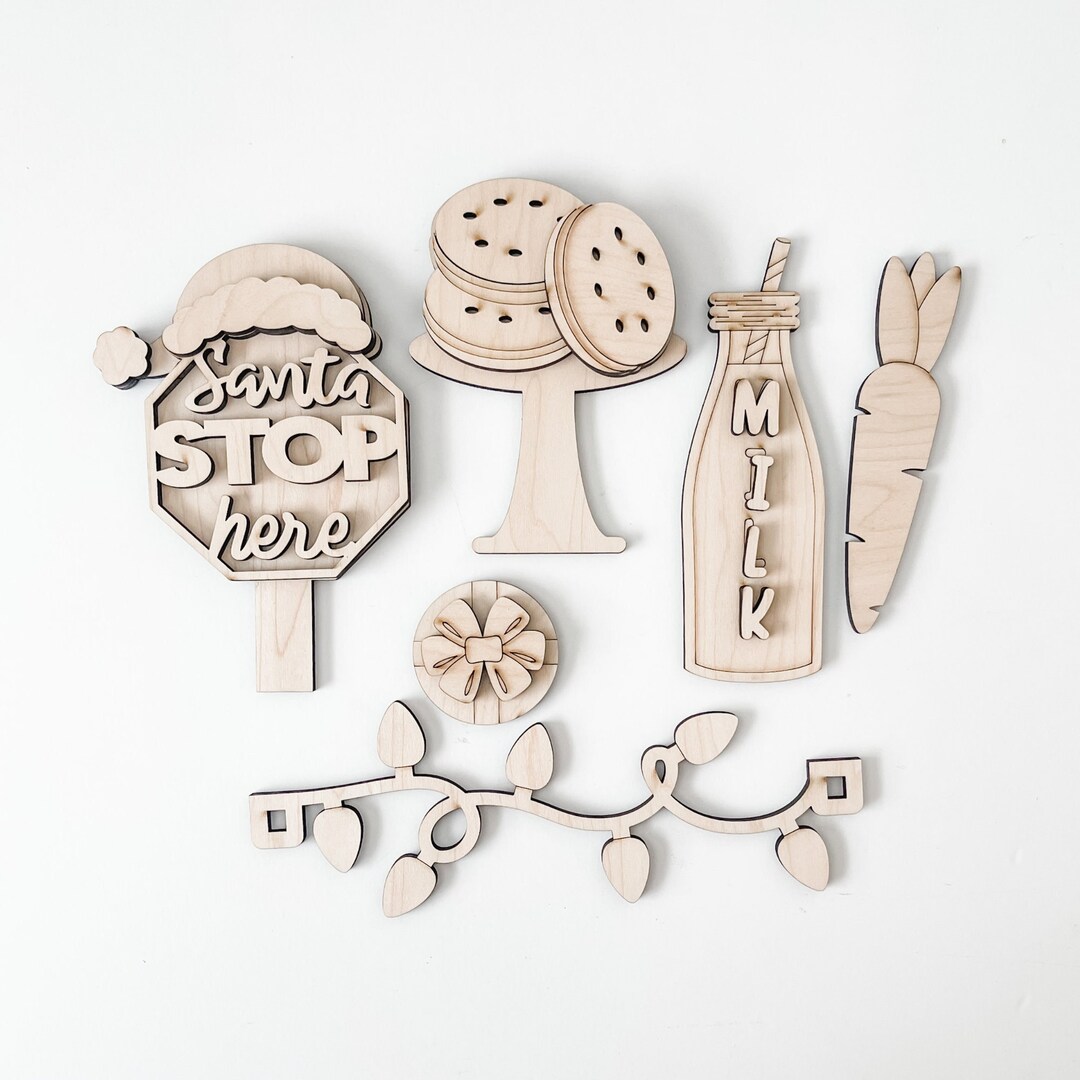 Santa Inserts for Vintage Truck & Market Cart Unfinished DIY - Etsy