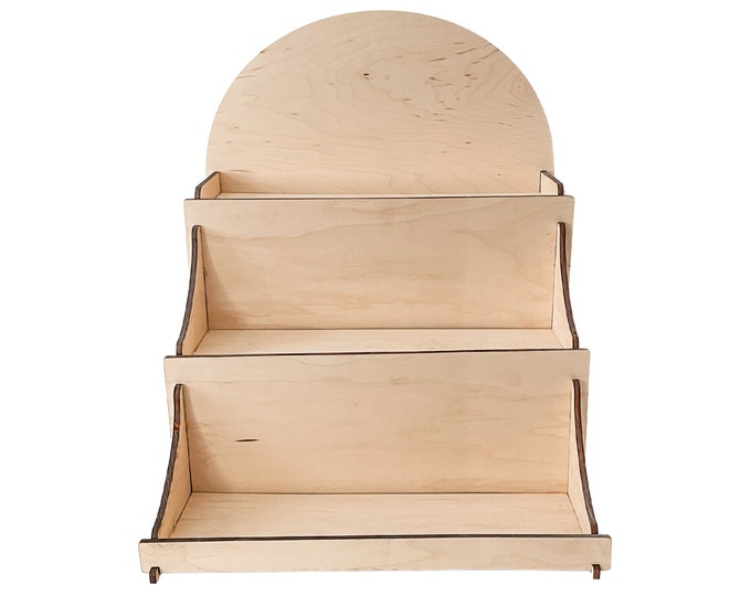 Craft Show Slanted Display Rack, 2-tier Wooden Table Top Rack, Product ...