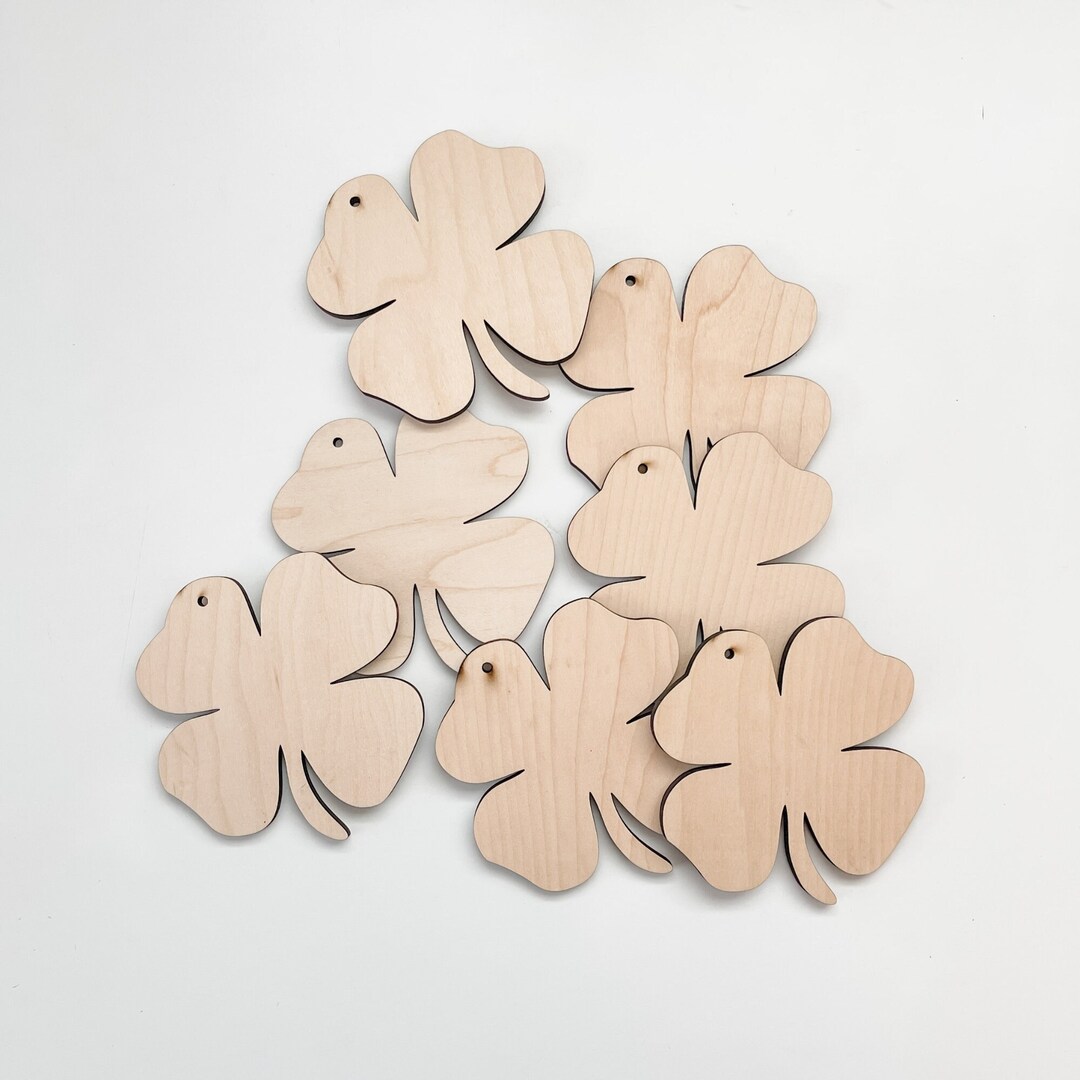 Shamrock Blanks for Crafts, Small Business Supply Unfinished Wood Blank ...