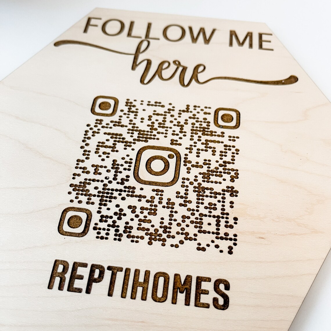 Follow Me Here QR Code Sign Social Media Sign for Craft Fair - Etsy