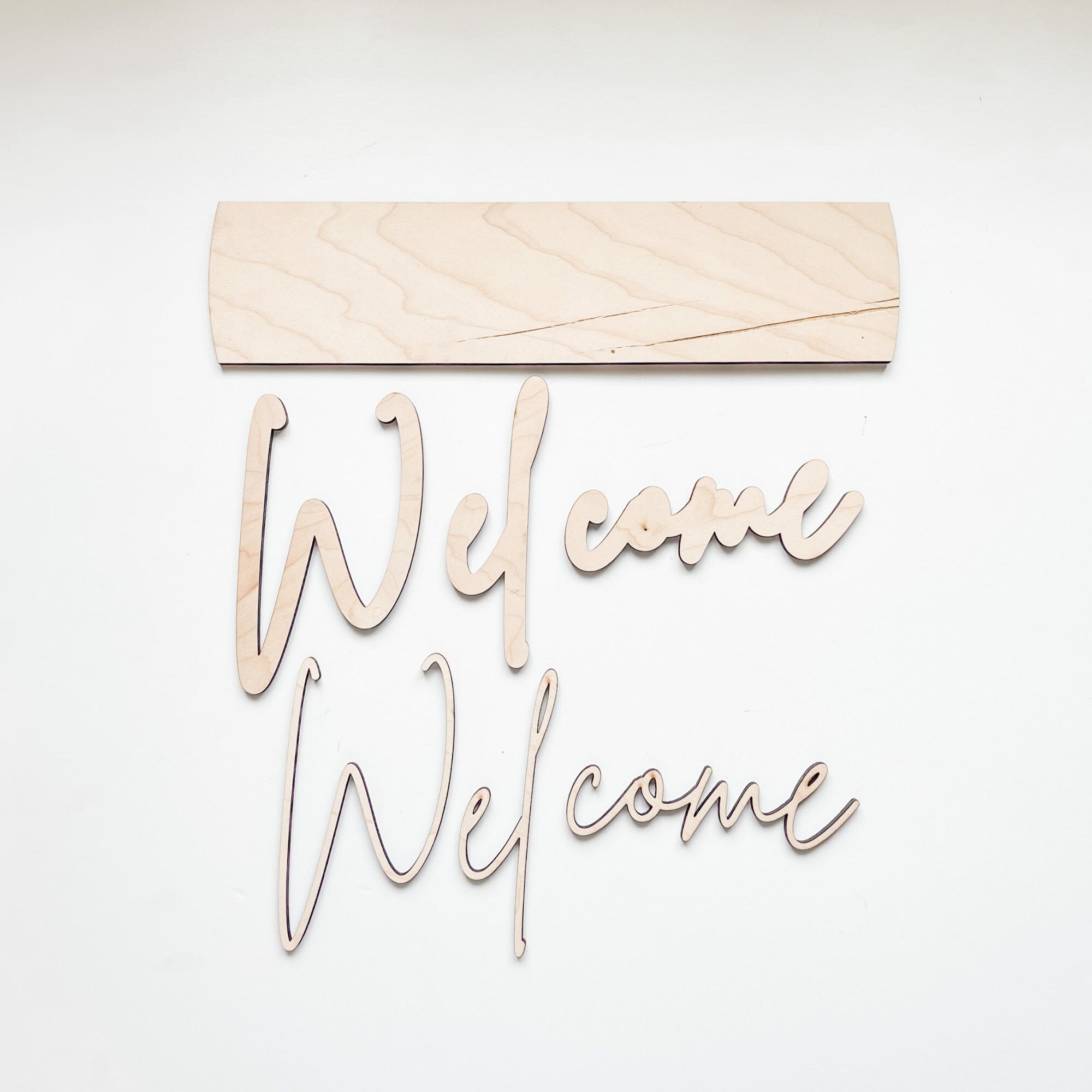 Welcome Patchwork Quilt Door Hanger Welcome Unfinished DIY - Etsy