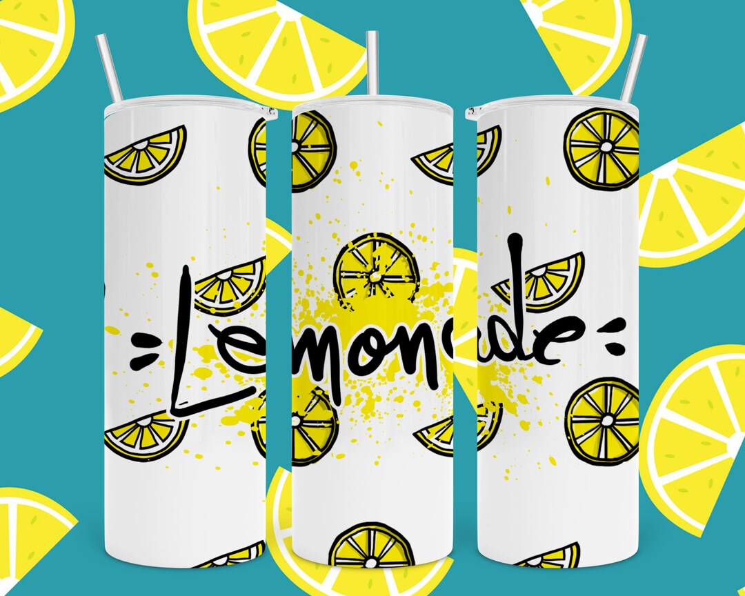 Lemonade Sublimation Template 20 Onz - PNG Template | Skinny Wrap 20 Oz ...
