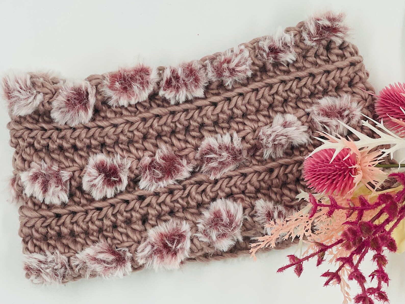 YUKI Crochet Cowl Pattern: Easy Faux Fur Design (PDF Pattern) - Etsy