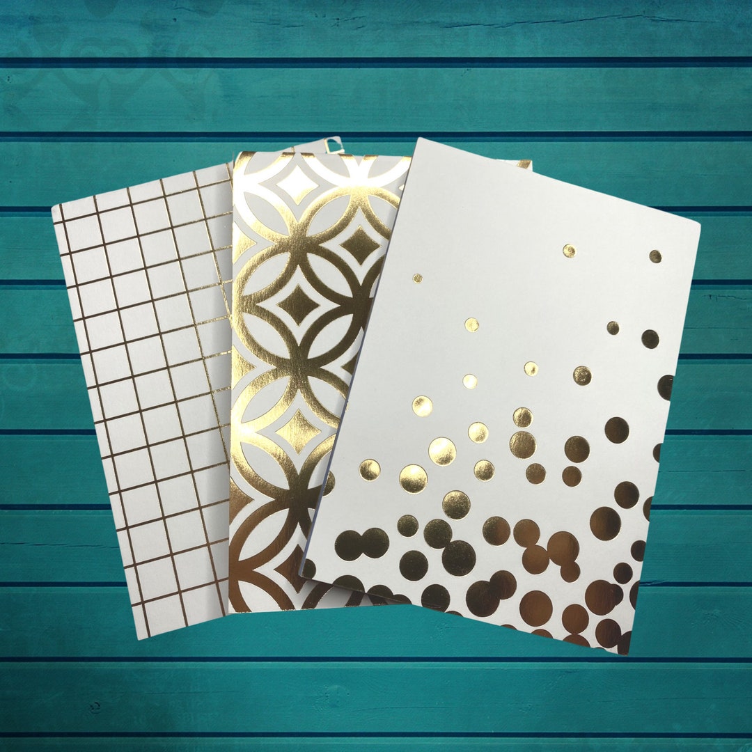 3 Mini Writing Tablets, Notebooks | Bold Dot, Square and Patterned ...