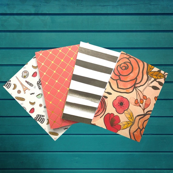 4 Mini Writing Tablets Notebooks Stunning Coral Colors - Etsy