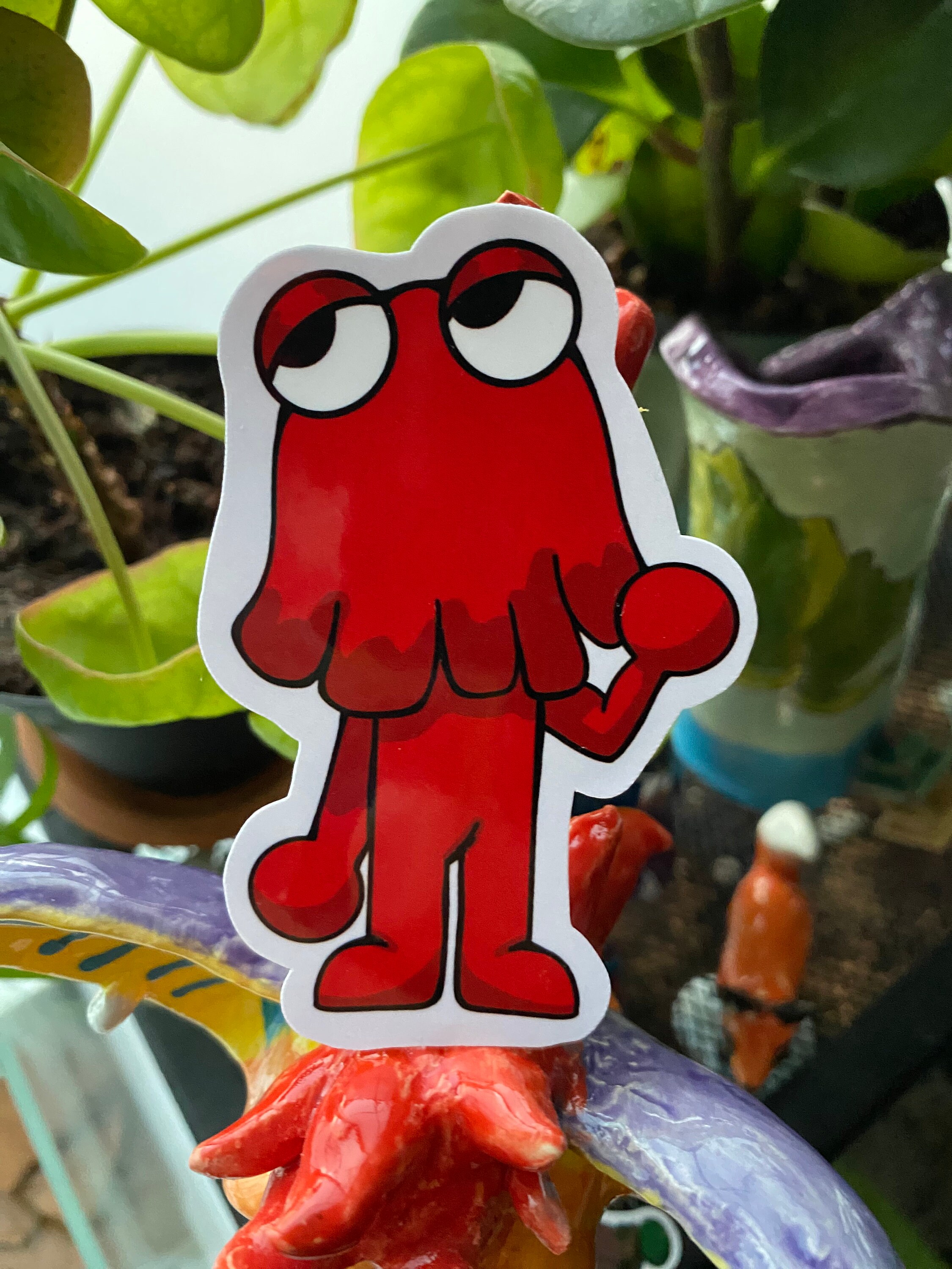 DHMIS Waterproof Stickers: Red Guy, Yellow Guy, Duck - Etsy
