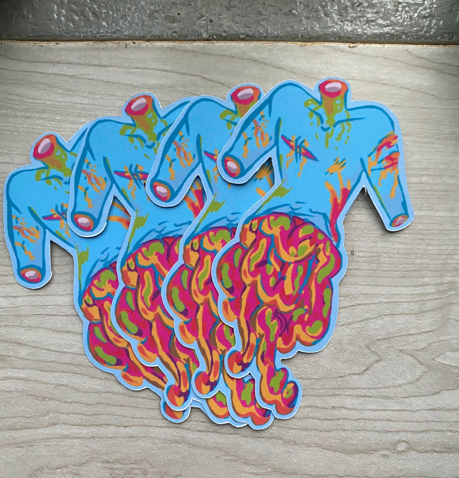 Spilling Intestines Sticker: Candy Gore, Laminated Waterproof - Etsy