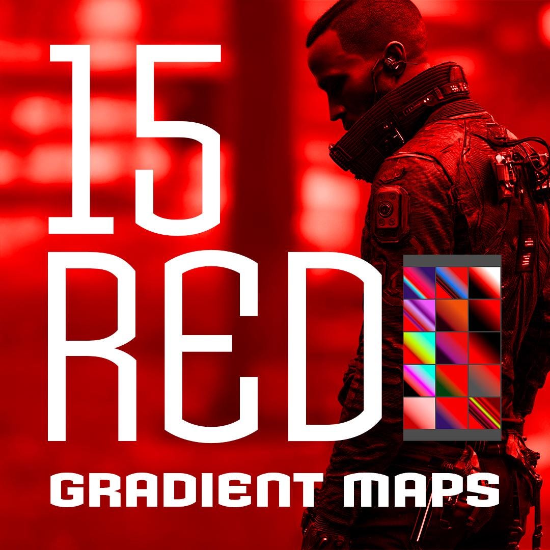 Red Gradient Maps for Photoshop: Bold Photo Effects (.GRD File) - Etsy