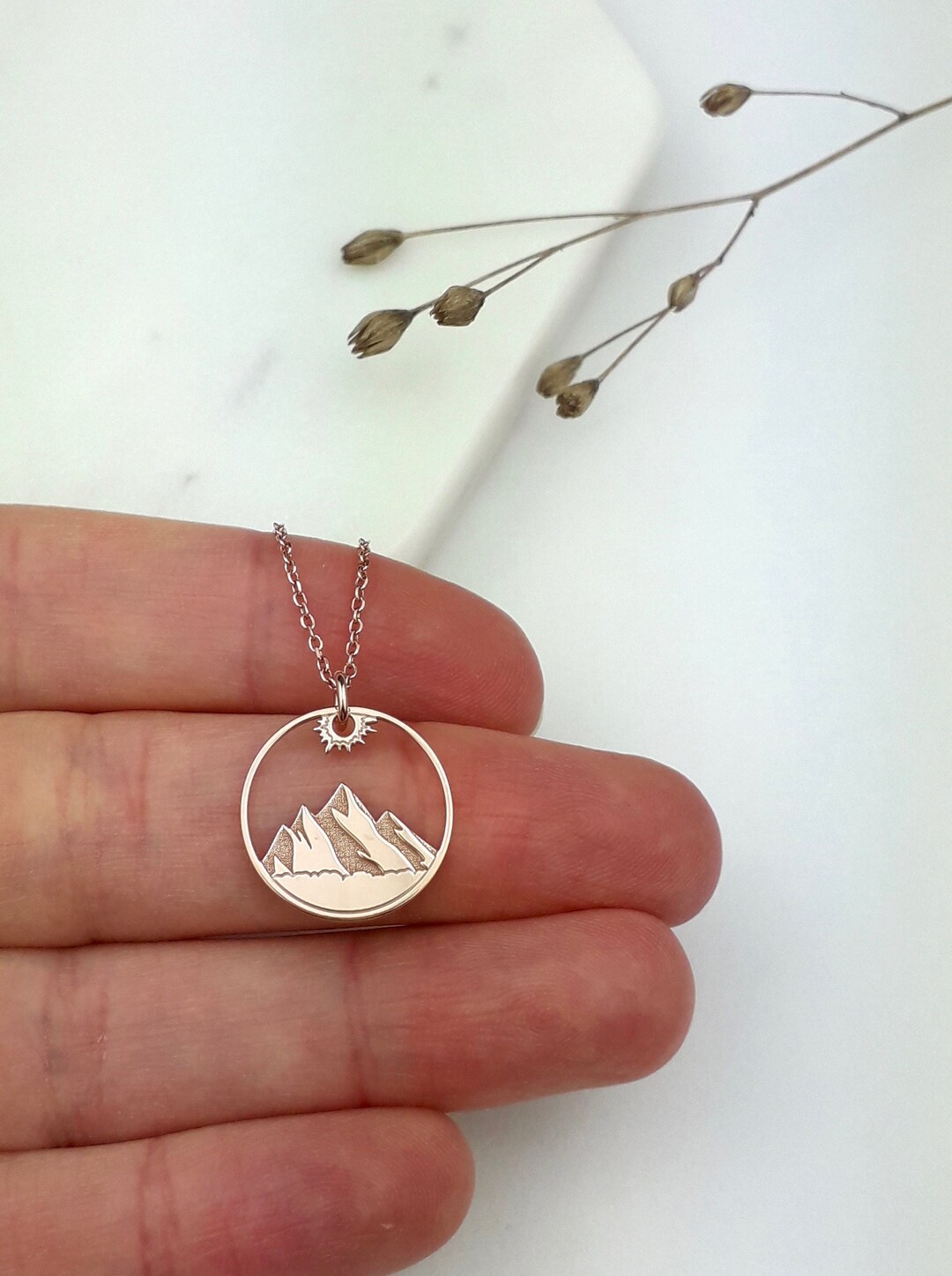 Berg Kette rosegold 925er Sterling Silber - Etsy.de