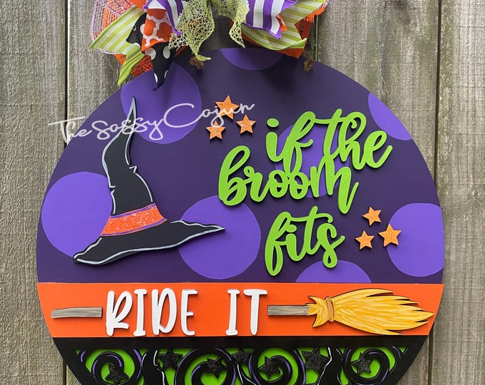 Halloween Door Hanger Witch Door Hanger Spooky Door Hanger - Etsy