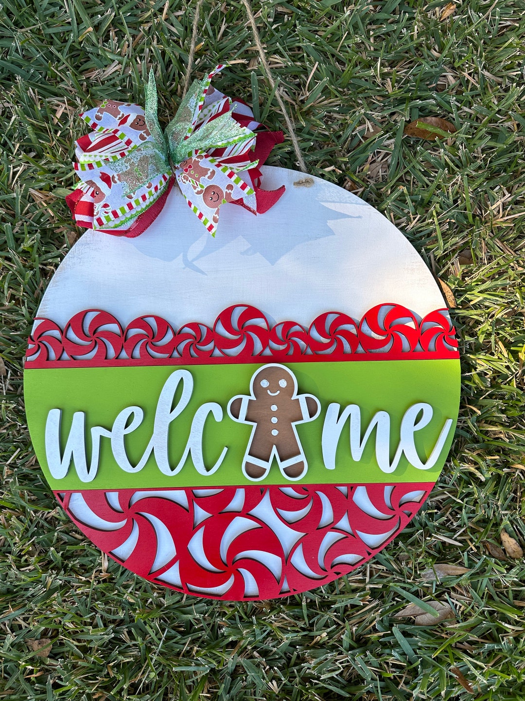 Gingerbread Door Sign | Gingerbread Wreath | Christmas Sign | Christmas ...