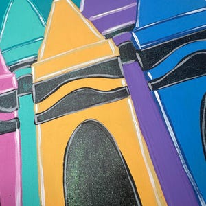 Teacher Door Hanger | Crayon Door Sign | Kindergarten Teacher ...