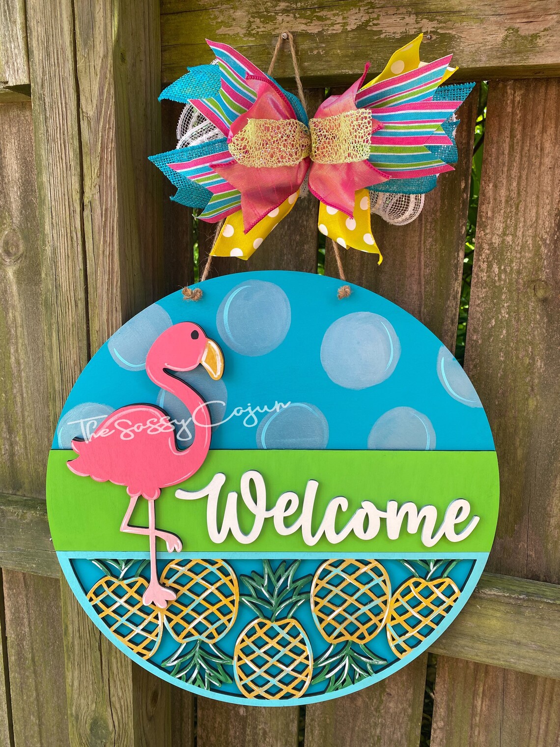 Flamingo Door Hanger Flamingo Welcome Door Hanger - Etsy