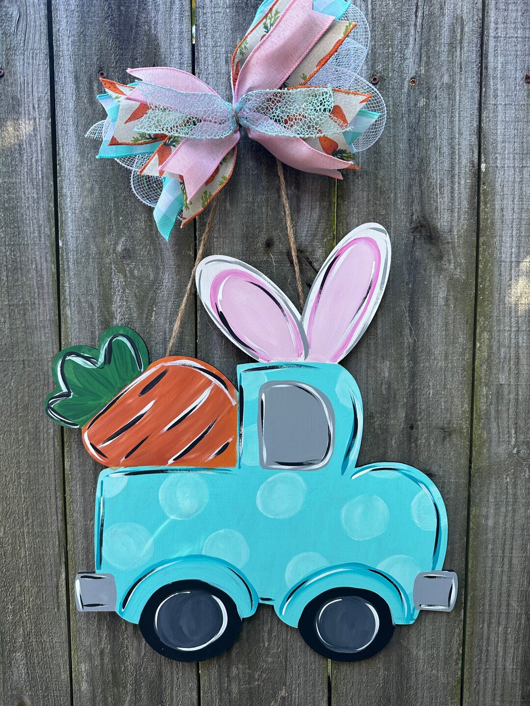 Easter Bunny Door Hanger Easter Truck Door Hanger Bunny Truck Easter ...