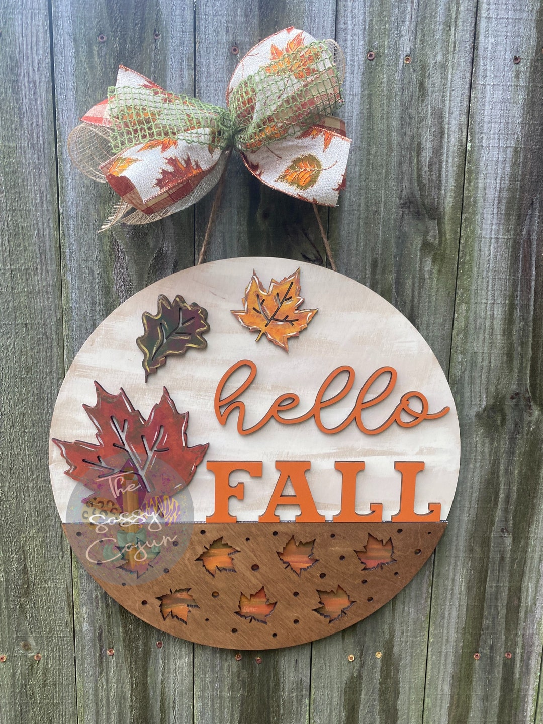 Hand Painted Fall Wooden Door Hanger: Autumn Decor - Etsy