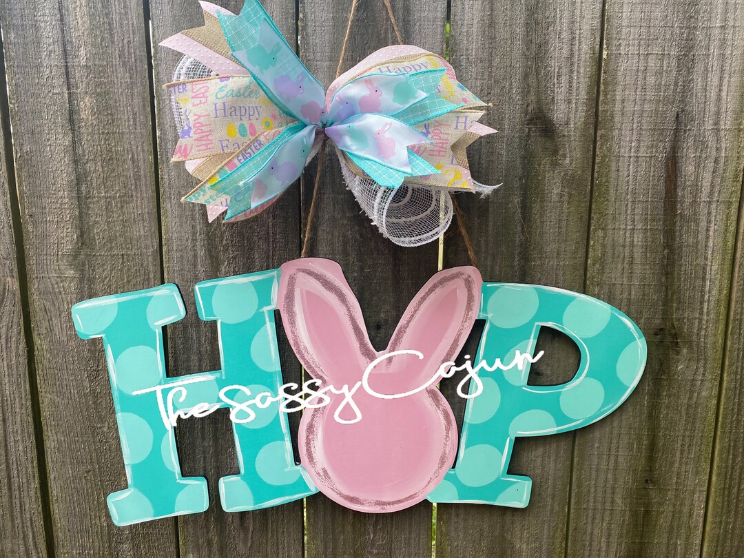 Easter Door Hanger | Easter | Easter Bunny | Easter Door | HOP Door ...
