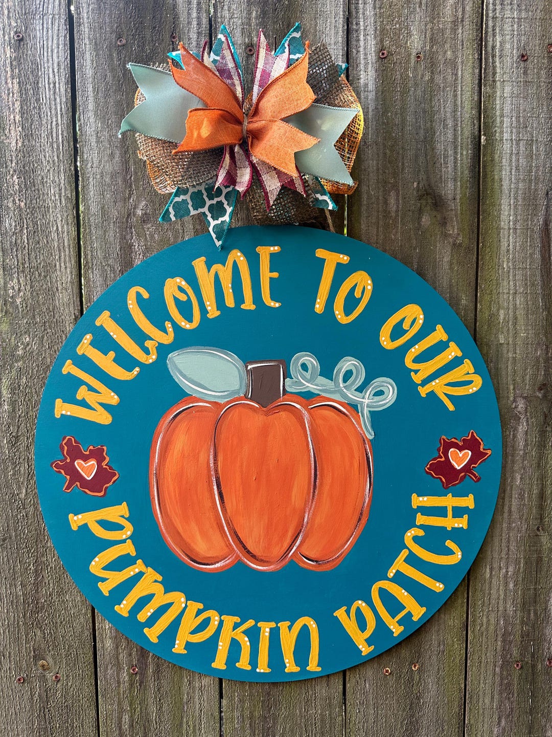 Pumpkin Patch Welcome Sign: Fall Door Hanger - Etsy