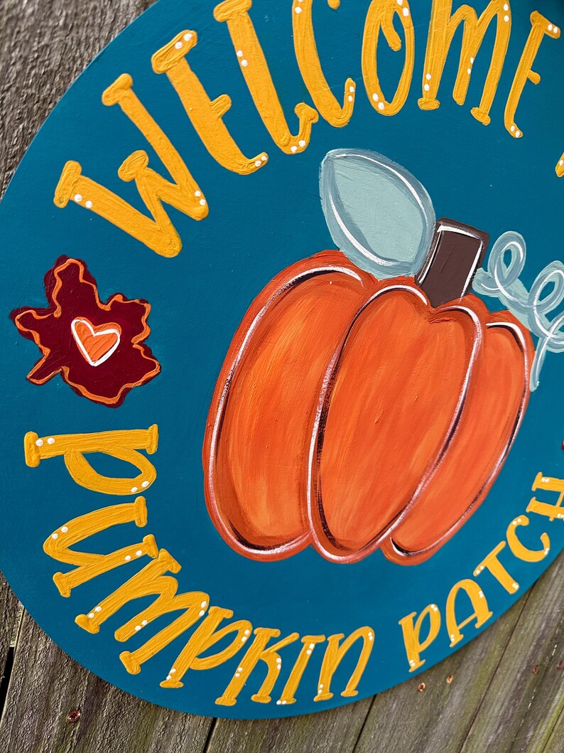 Pumpkin Patch Welcome Sign: Fall Door Hanger - Etsy