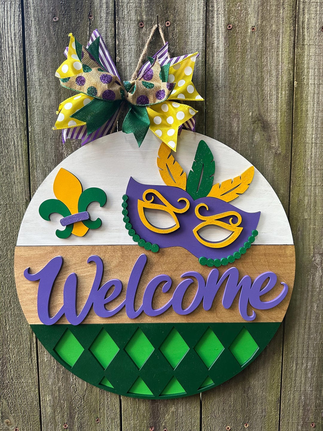 Mardi Gras Door Hanger Welcome Mardi Gras Mardi Gras Mask Mardi Gras ...