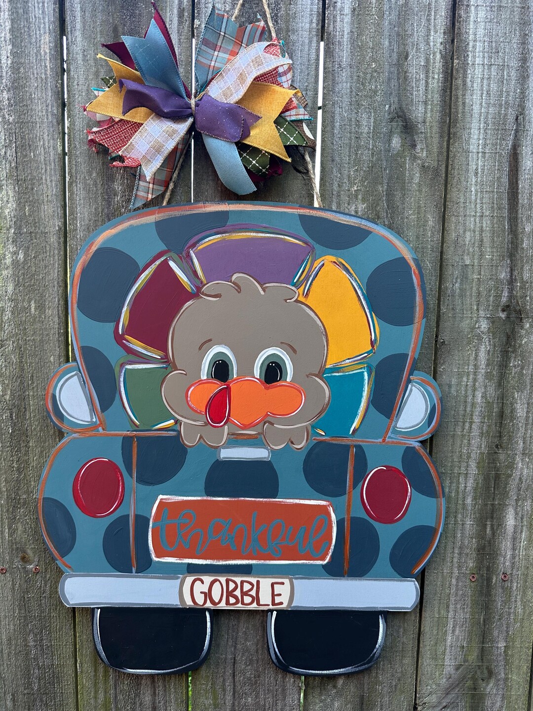 Thanksgiving Door Sign | Turkey Door Wood | Thankful Door Hanger - Etsy