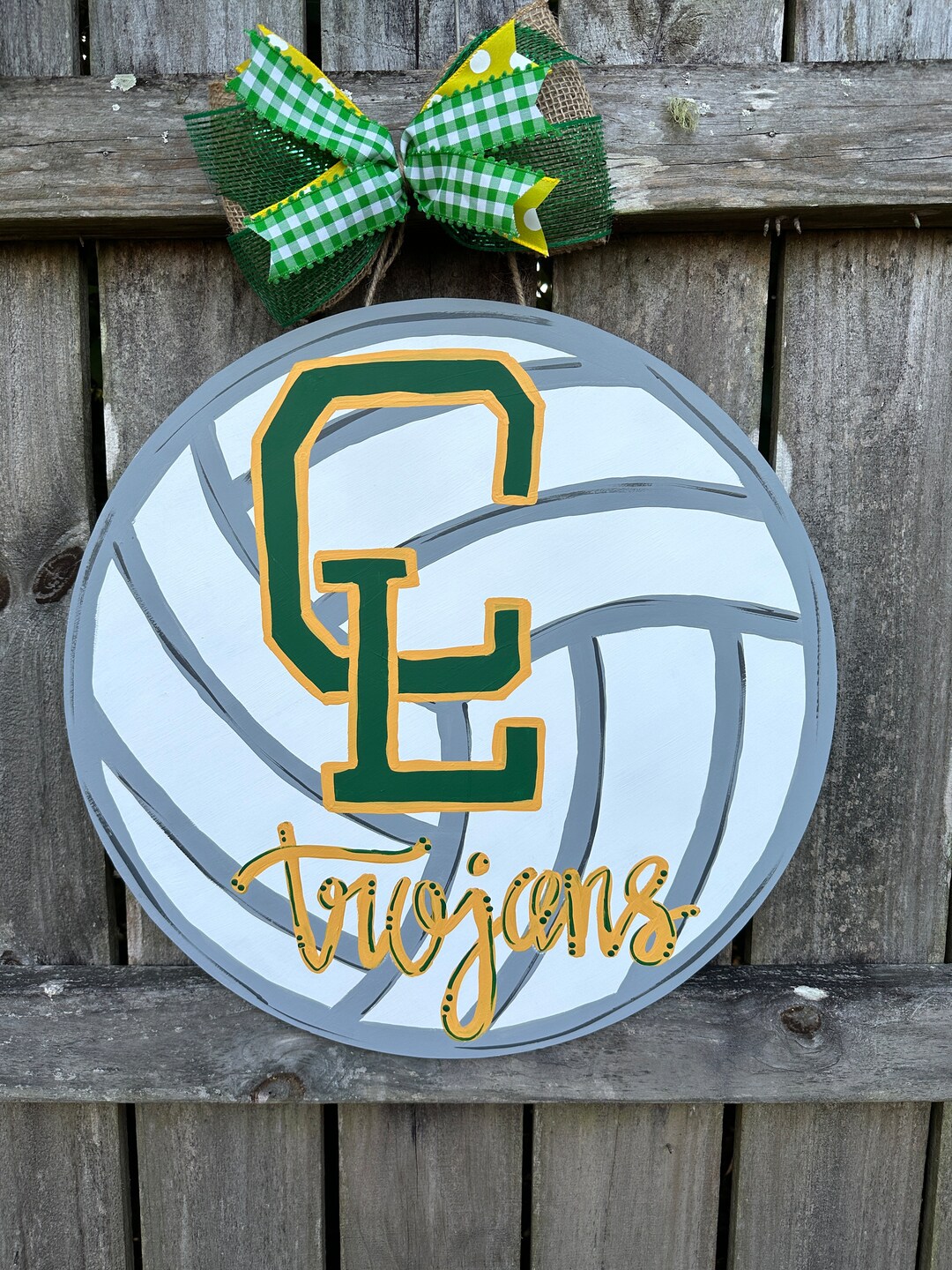 Volleyball Door Hanger | Volleyball Decor | Volleyball Wreath ...