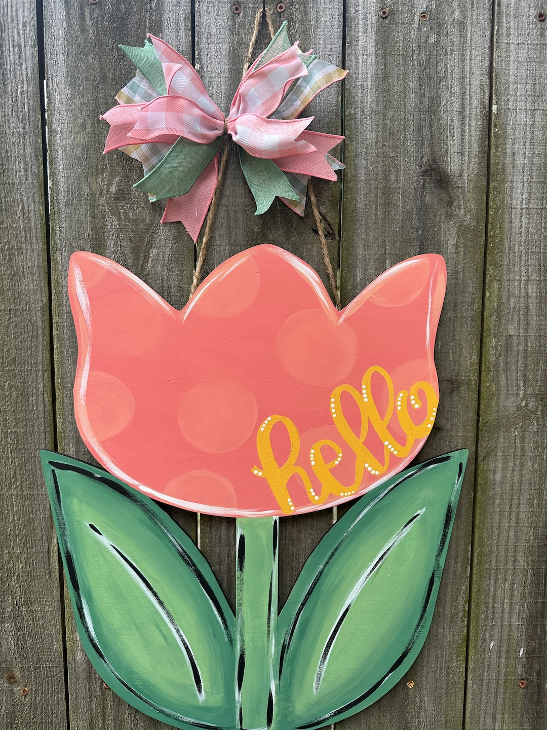 Tulip Door Hanger | Tulip Door Sign | Spring Door Hanger | Hello Spring ...