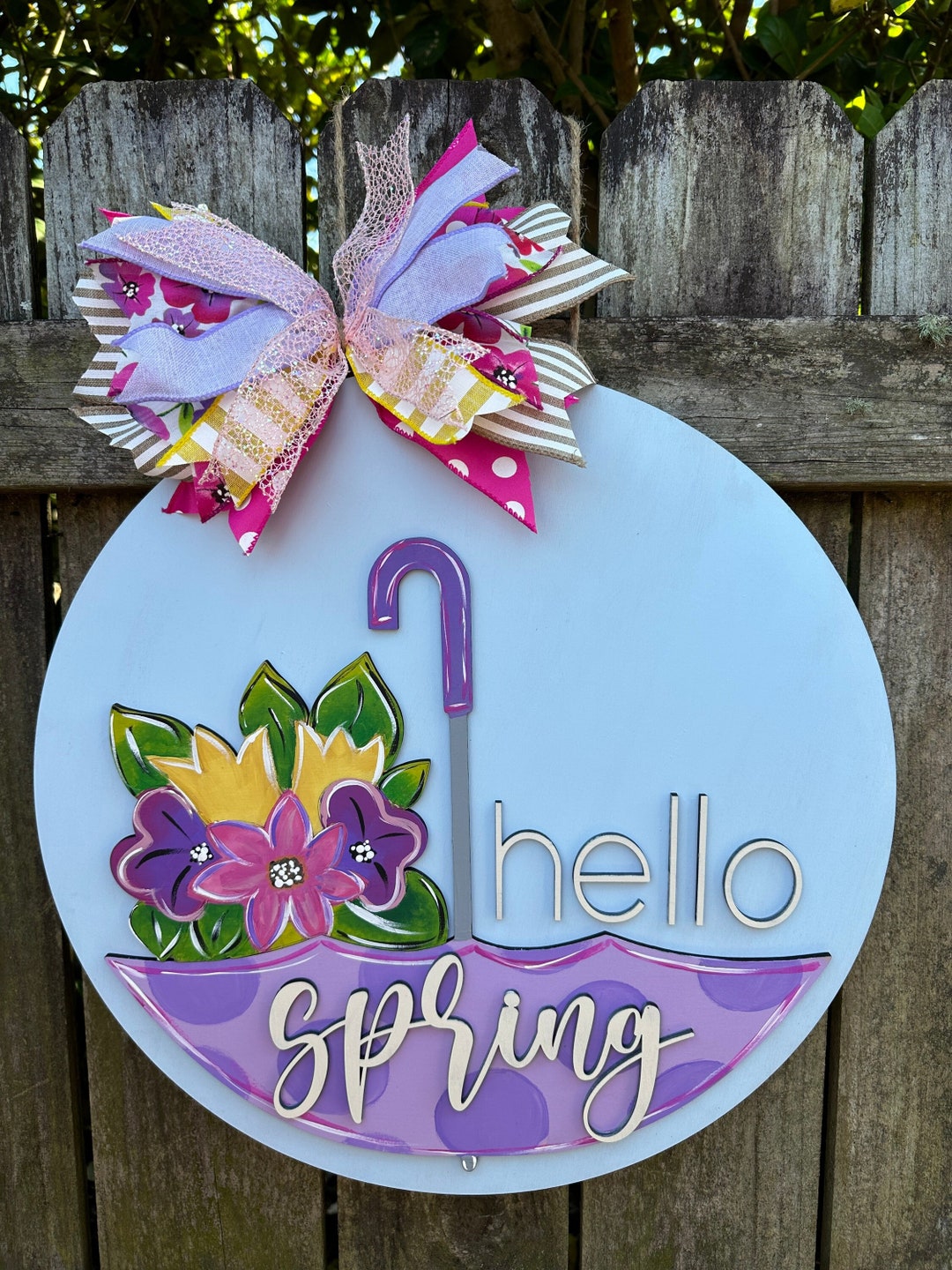 Hello Spring Door Hanger | Spring Door Hanger | Summer Door Hanger ...