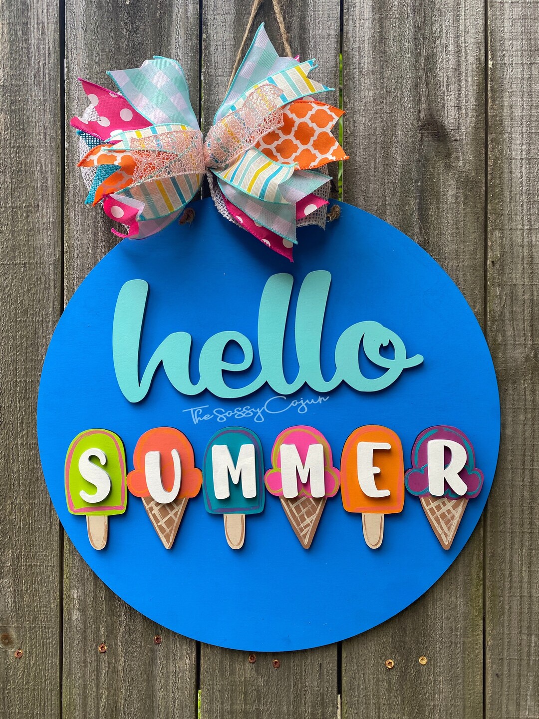 Hello Summer Popsicle Door Hanger: 18" Summer Decor - Etsy