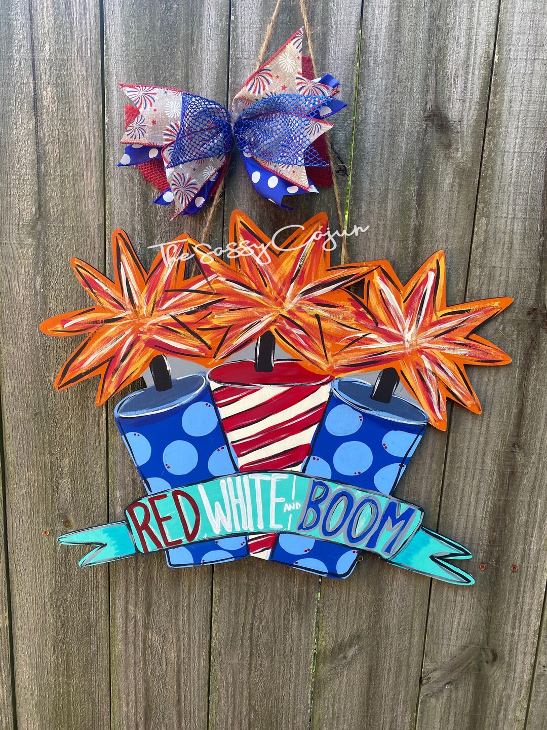 Firecracker Door Hanger: Patriotic July 4th Decor - Etsy