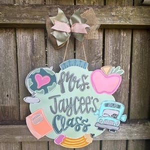 Back to School Sign | Teacher Door Hanger | Teacher Sign | Elementary ...