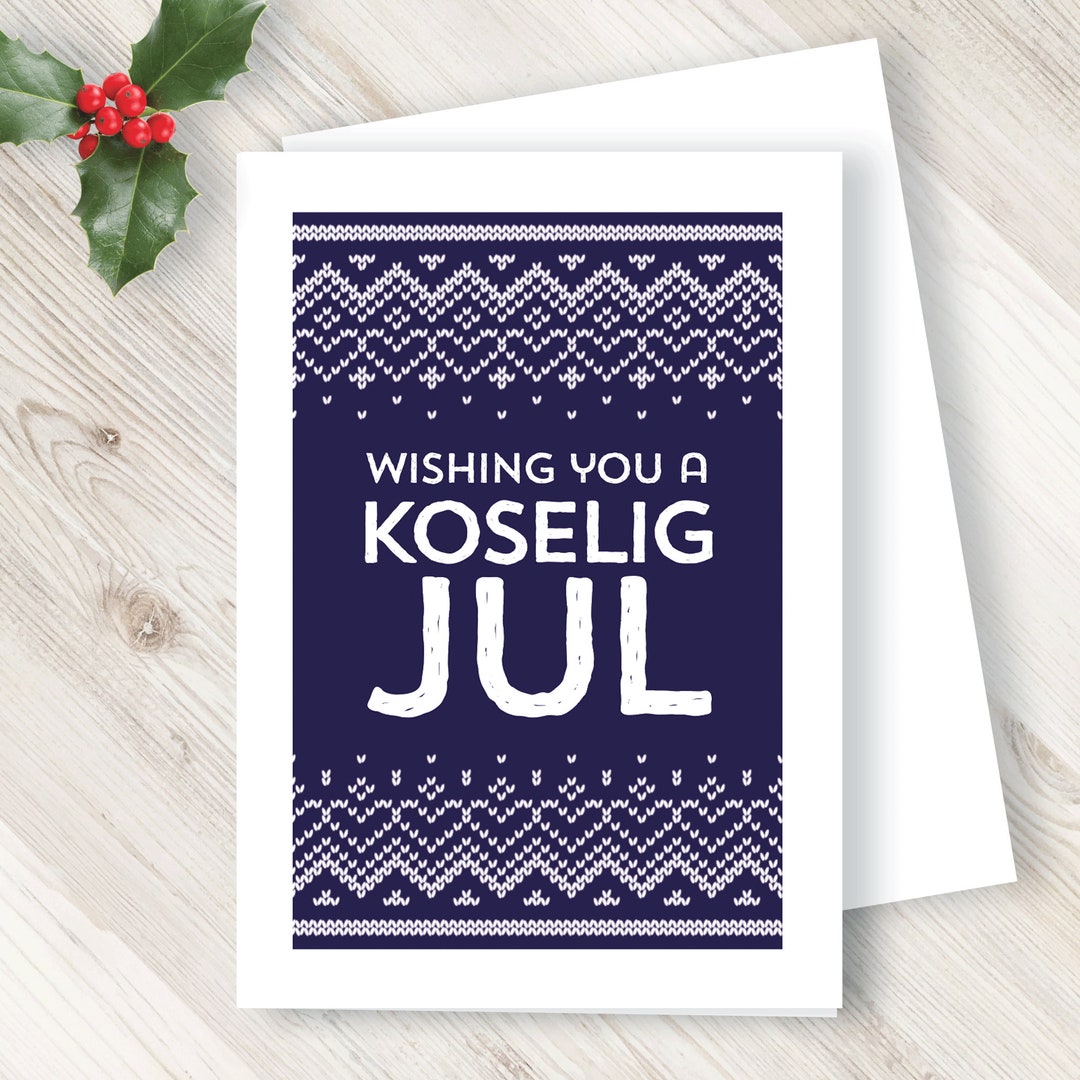 Koselig Jul Christmas Card: Scandinavian Hygge Greeting (A6) - Etsy