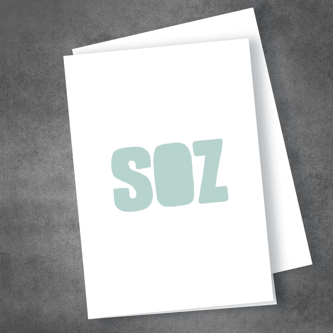 Soz Sorry Apology Card Send Direct - Etsy Canada