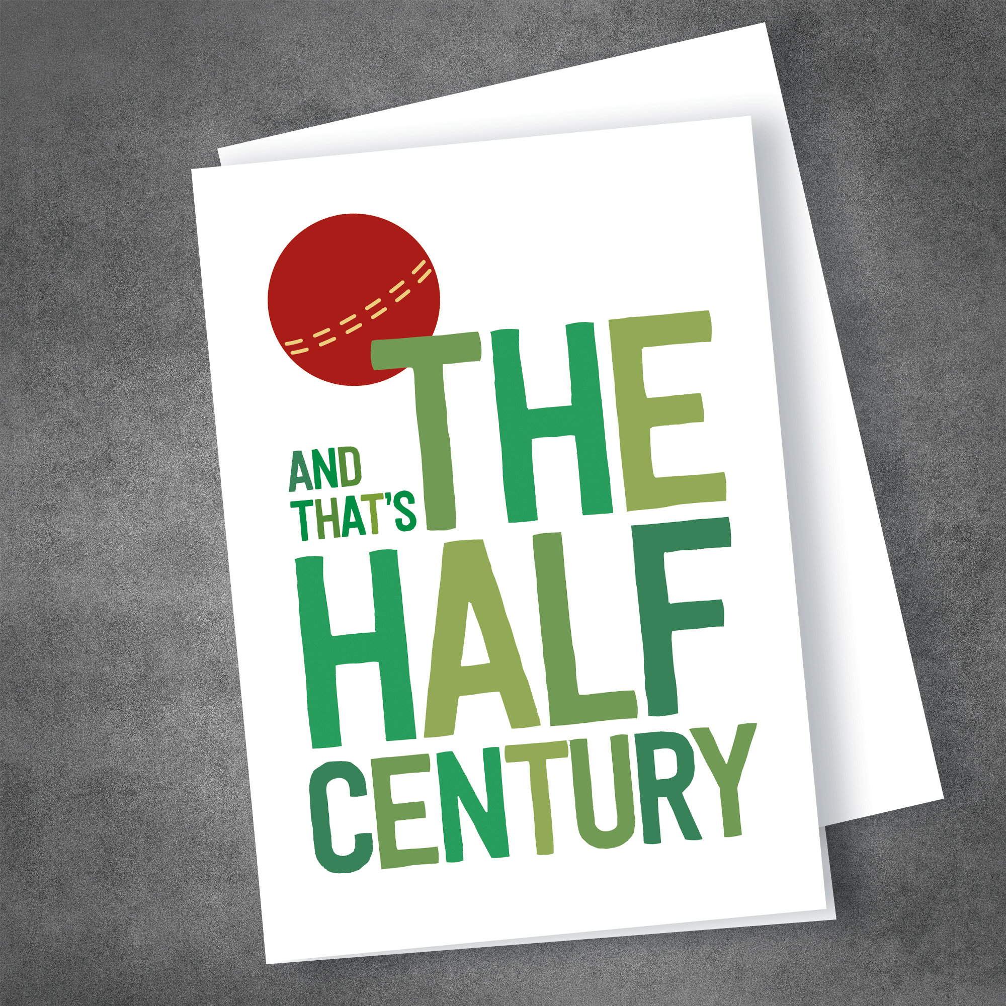 And That's the Half Century 50th Birthday Card Cricket - Etsy