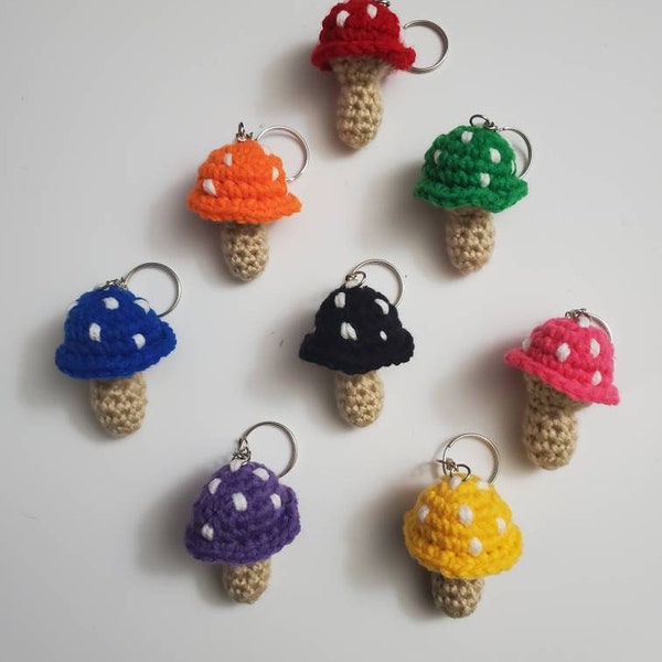 Mushroom Keychain - Etsy