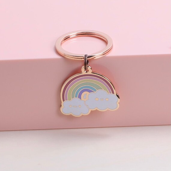 Rainbow Dog Tag Rainbow Pet Tag Custom Engraved Pet ID Tag | Etsy