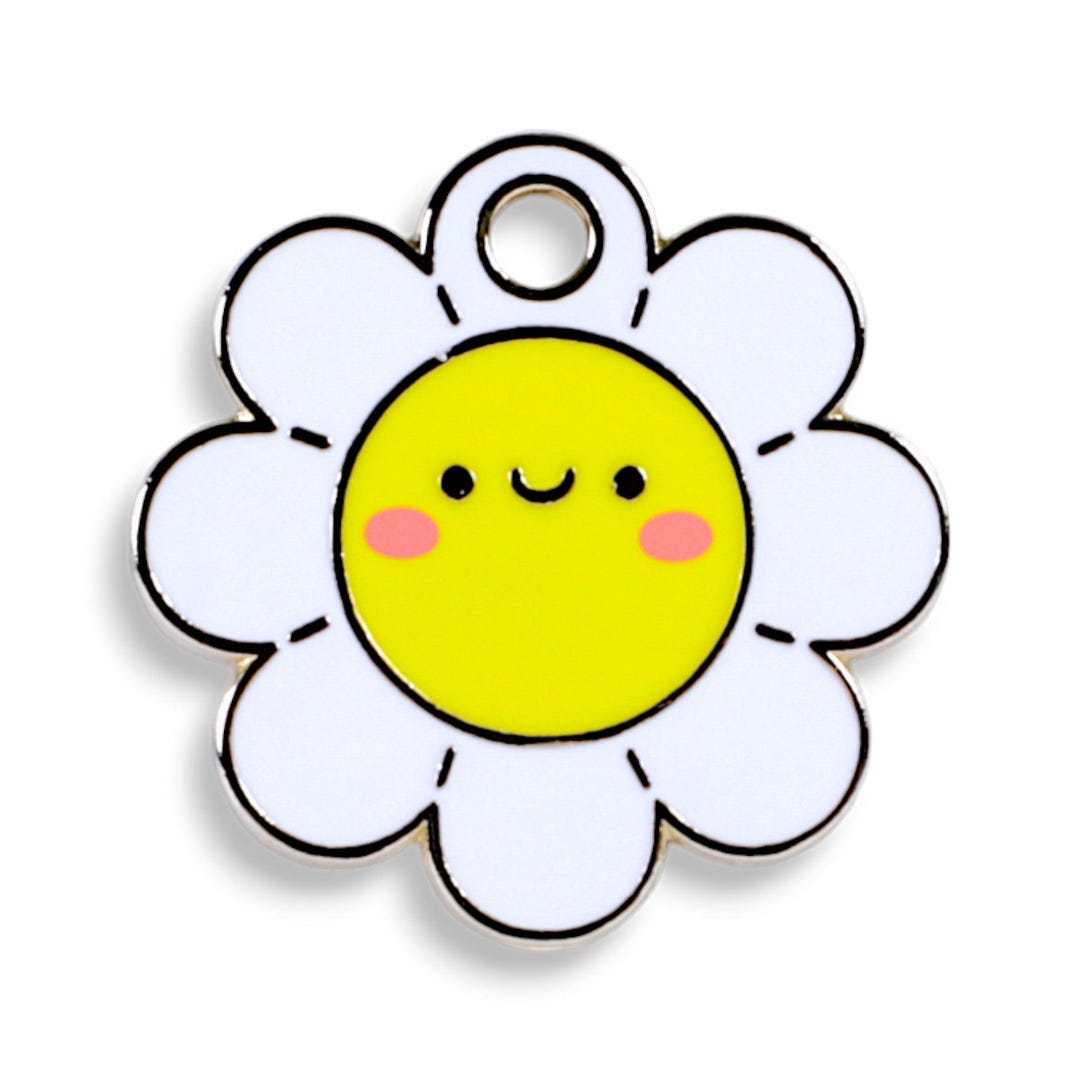 Pet ID Tag - Daisy Dog Tag, Cute Daisy Flower Pet Tag for Cats & Dogs ...
