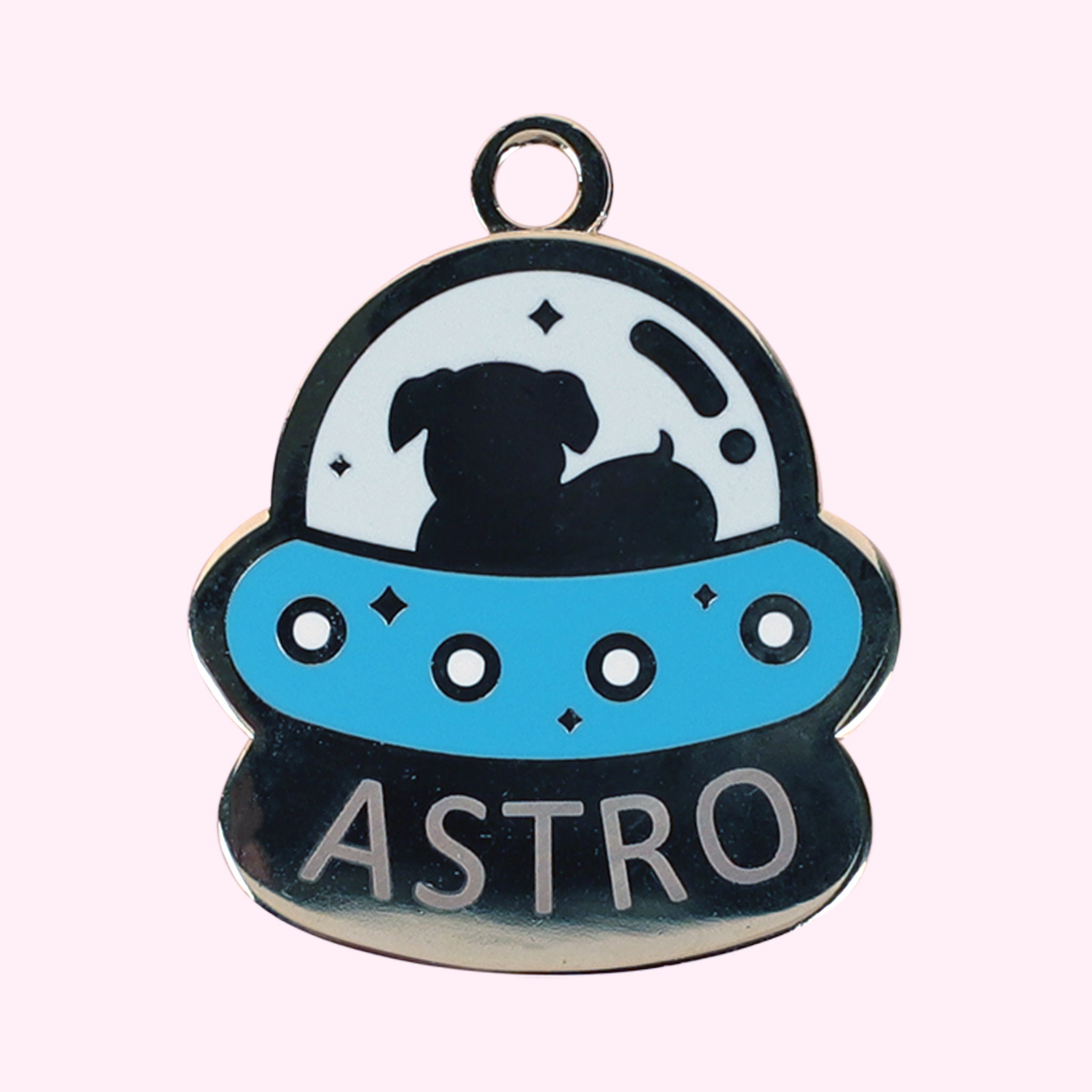 Cute UFO Dog Tag With Custom Engraving Alien Spaceship Tag - Etsy