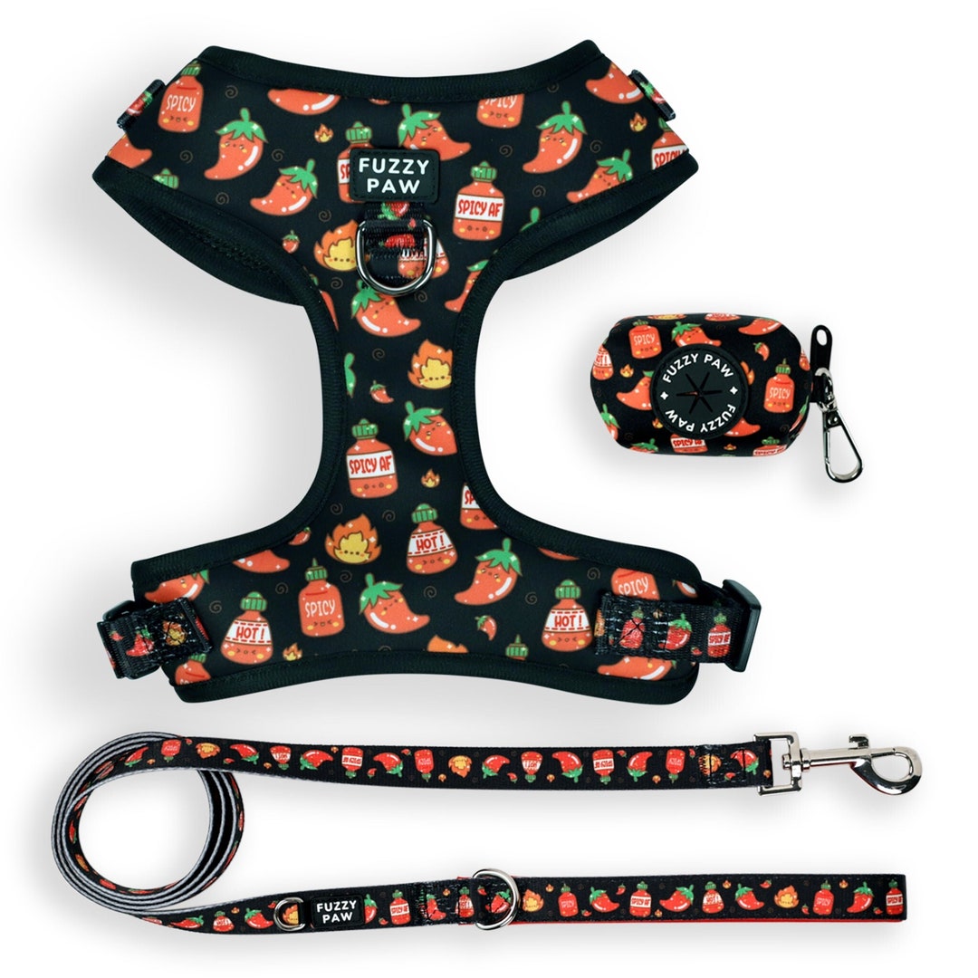 Basic Bundle - Chilli Pepper & Hot Sauce Dog Harness Bundle Set With ...