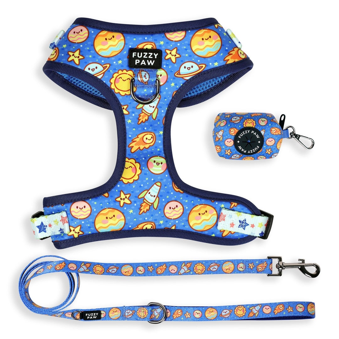 Basic Bundle - Cute Stellar Space Dog Harness Bundle Set With Leash ...