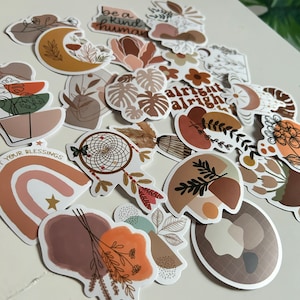 10-20 Random Beige Stickers Aesthetic Stickers Beige - Etsy UK