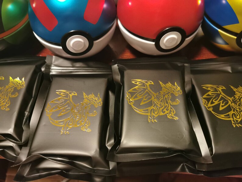 Pokeball With a Custom Pack of 45 Cards Including 5 Guaranteed Holos or ...