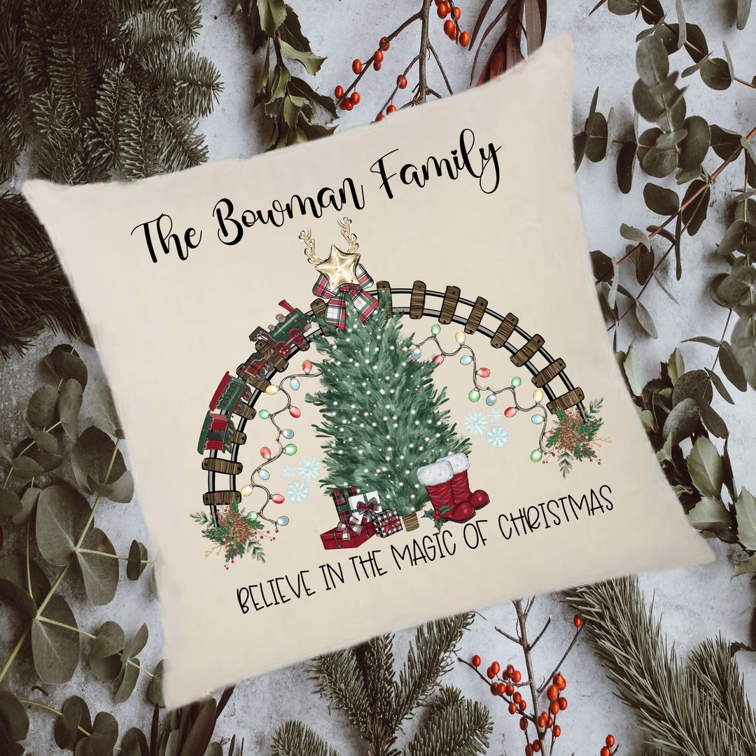 Personalized Christmas Pillow Cover, Plaid Christmas Pillow Cover ...