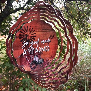 So God Made A Farmer Sign, Metal Farm Sign Outdoor, Farmer Wind Spinner ...