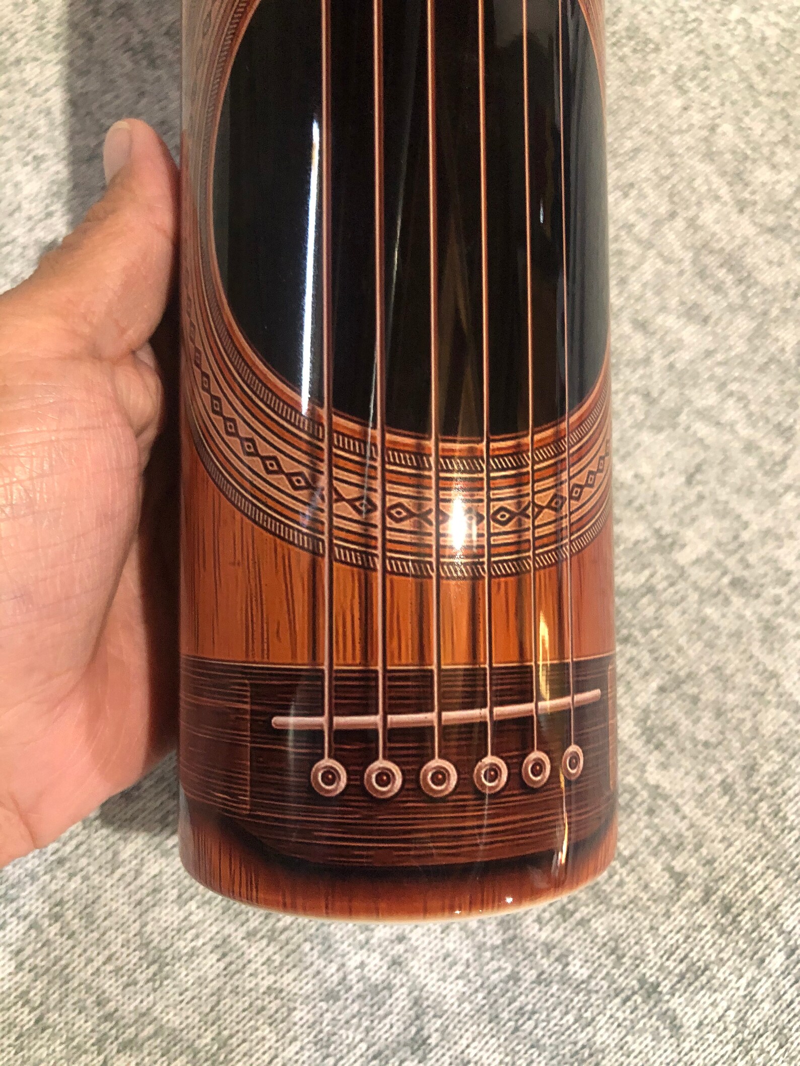 Guitar Tumbler, Woodgrain Guitar Cup, Guitar Gift, Music Gift, Guitar ...