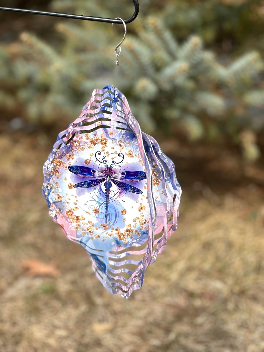 Dragonfly Wind Spinner, Dragonfly Gifts, Dragonfly Metal Yard Art, Wind ...