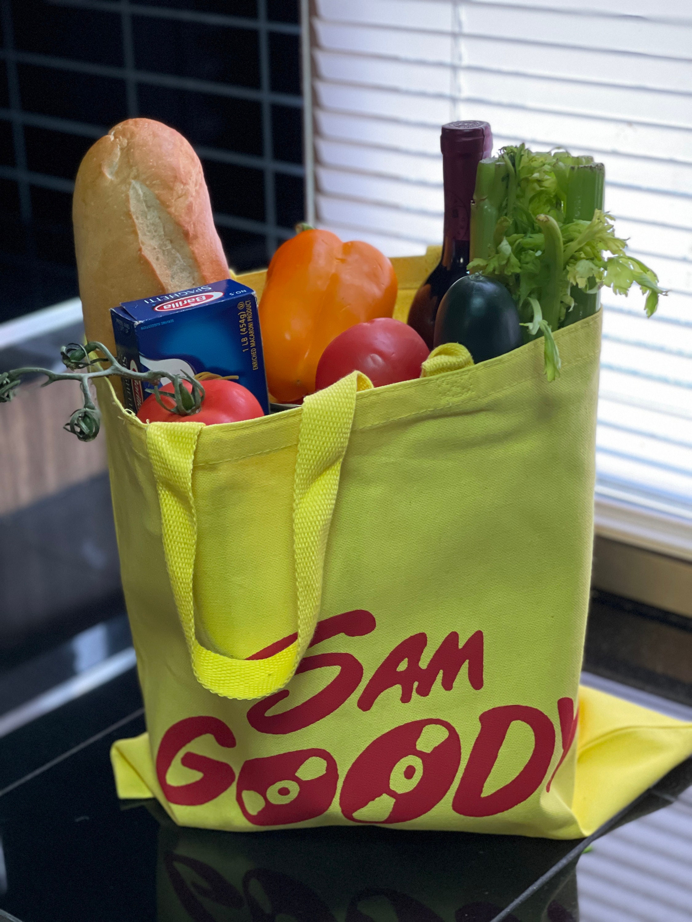 Sam Goody Logo, Heavy 12oz, Reusable, Medium Size, Shopping Tote Bag ...