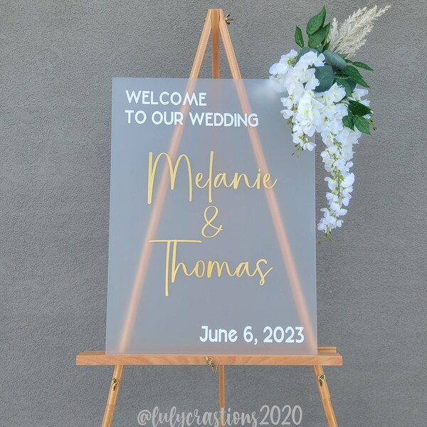 Frosted Acrylic Wedding Sign - Etsy