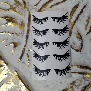 Eyelashes Vinyl Decal, 5 Lashes Set, Lashes Stickers, Vinyl Decal ...